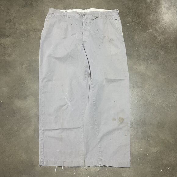 Vintage | Pants | Vintage 5s Grey Sail Cloth Cotton Buttonfly Chinos ...